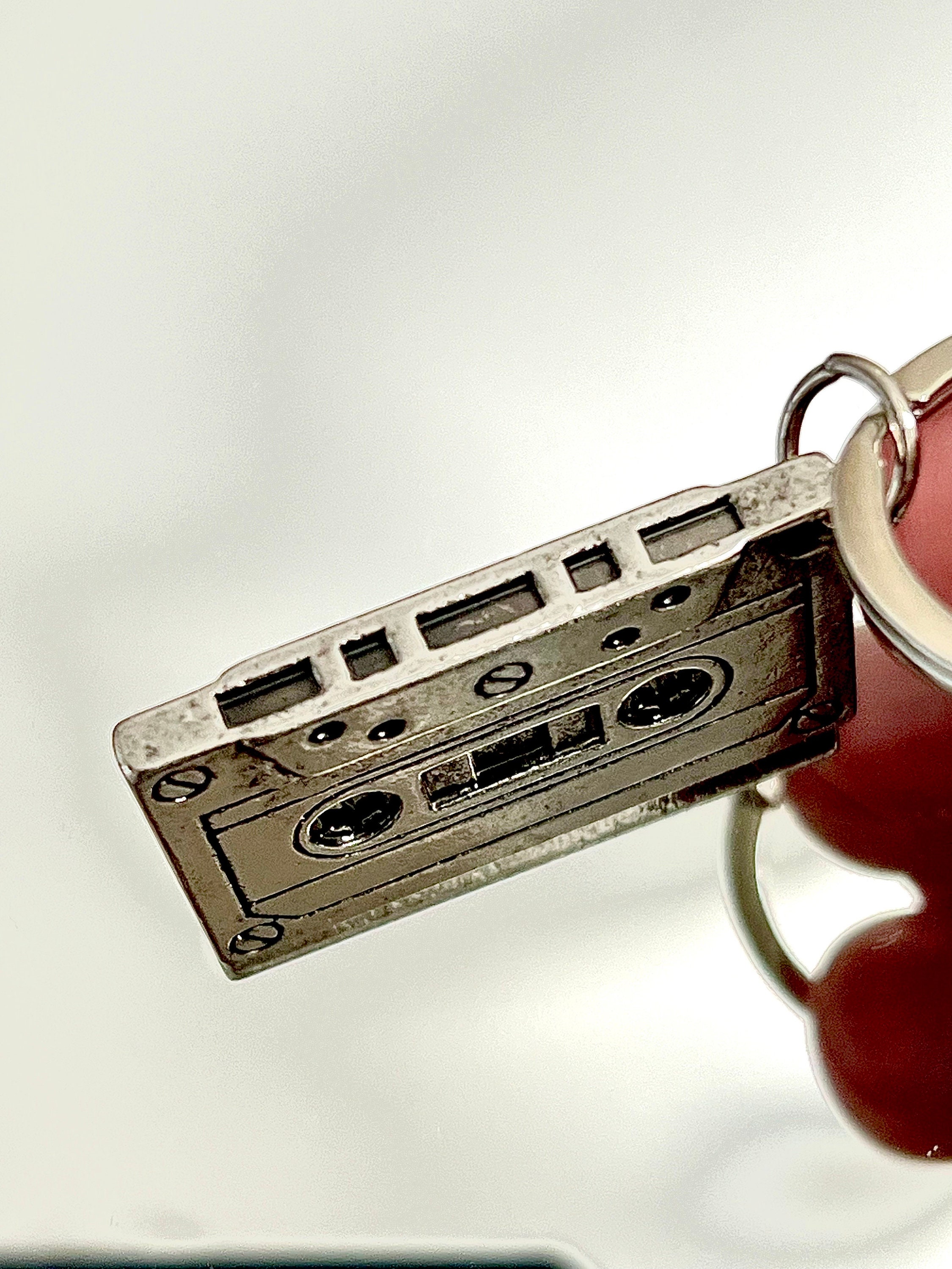 Stainless Steel Cassette Keychain: Vintage Music Lover Gift - Etsy