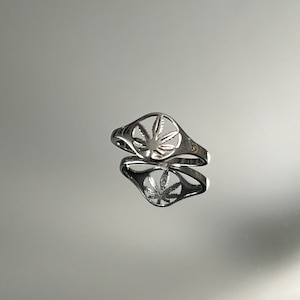 Marijuana Ring, Sterling Silver Men & Women's Ring, 3 Leaf Silver Band ...