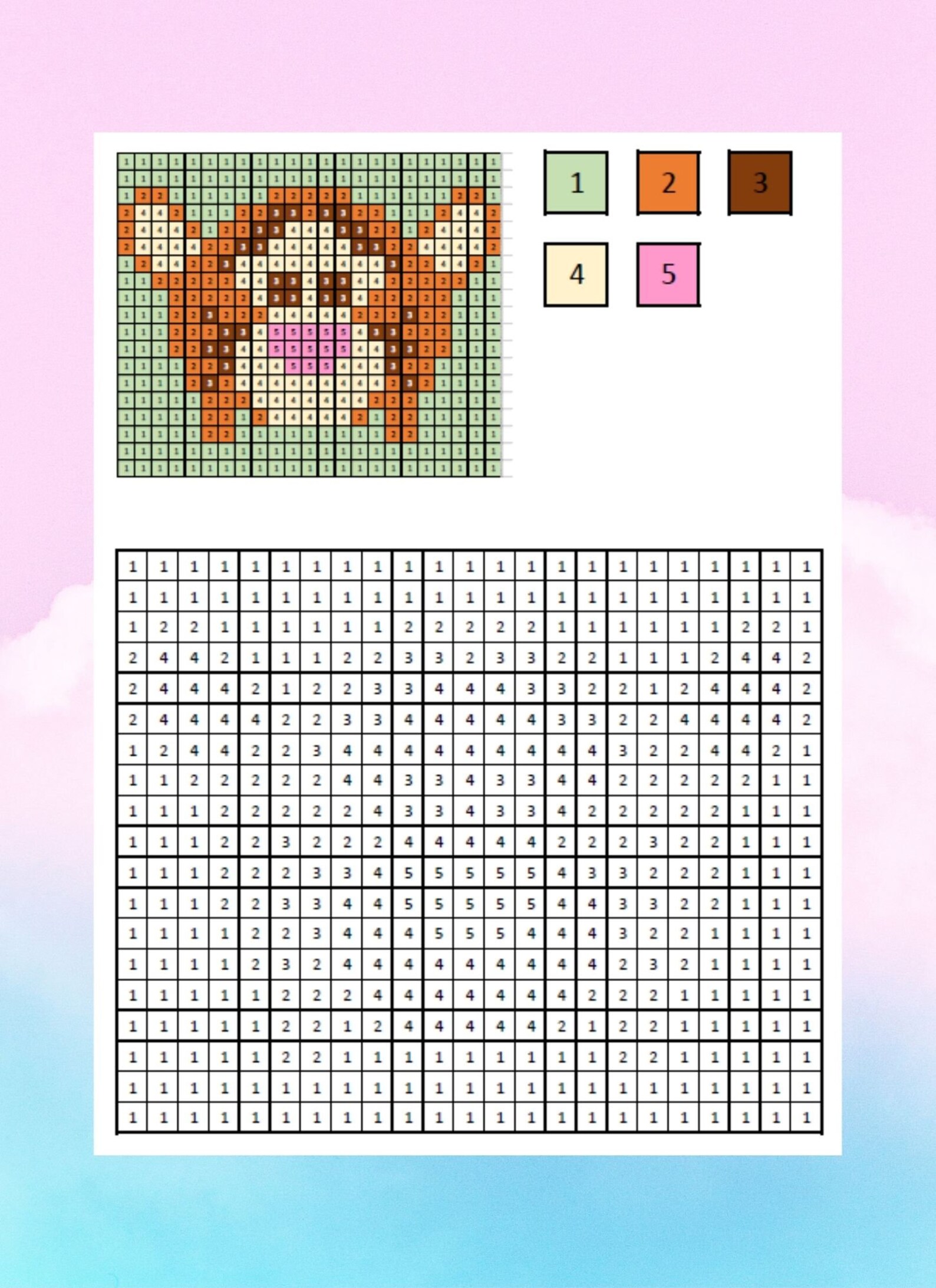 TSUM-TSUM Pixel Coloring for Children _ Printable Coding Pages for Kids ...