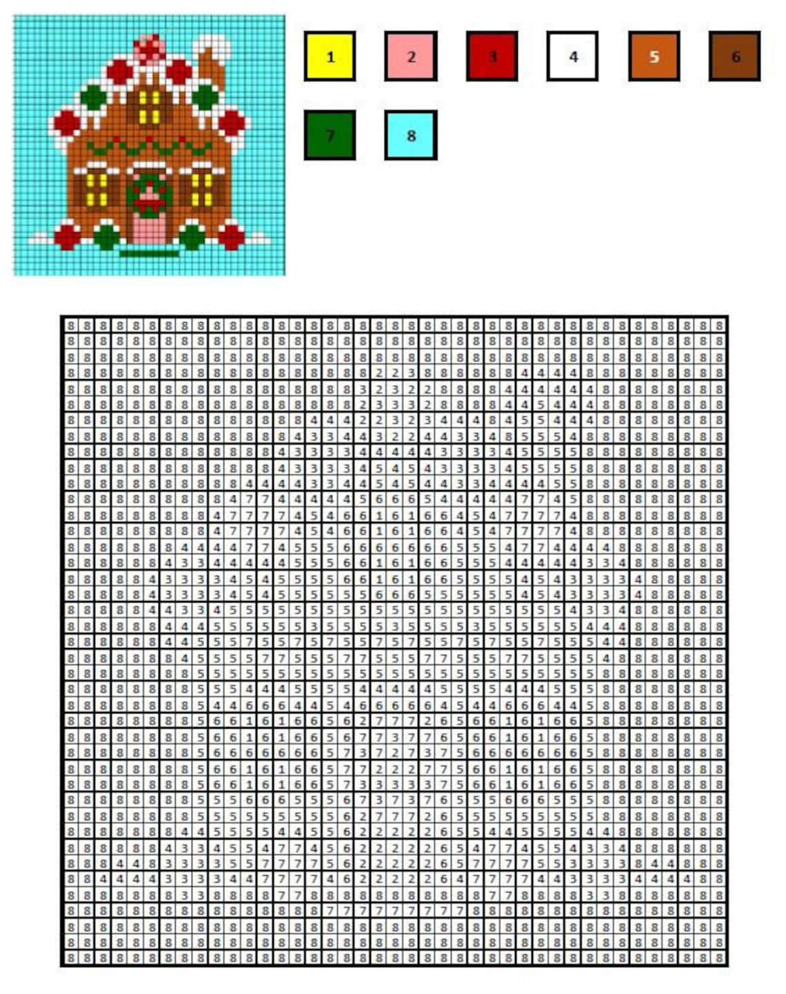 Christmas Pixel Coloring for Children _ Printable Coding Pages for Kids ...