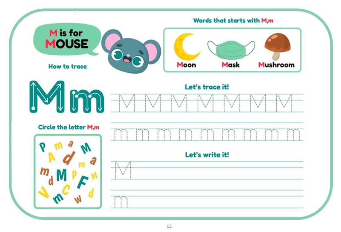 Printable Alphabet Letter Tracing Book, A to Z, Alphabet Tracing ...