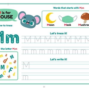 Printable Alphabet Letter Tracing Book, A to Z, Alphabet Tracing ...