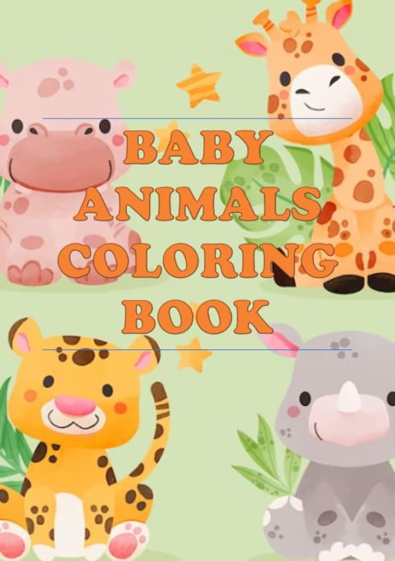 Printable Baby Animals Coloring Book, Baby, Activity, Coloring Book ...