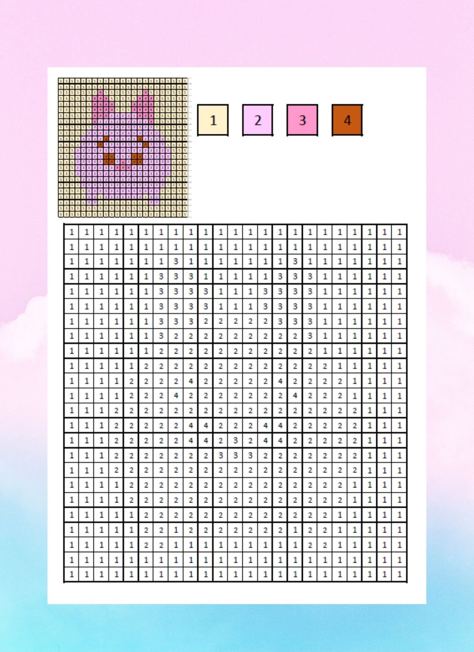 TSUM-TSUM Pixel Coloring for Children _ Printable Coding Pages for Kids ...