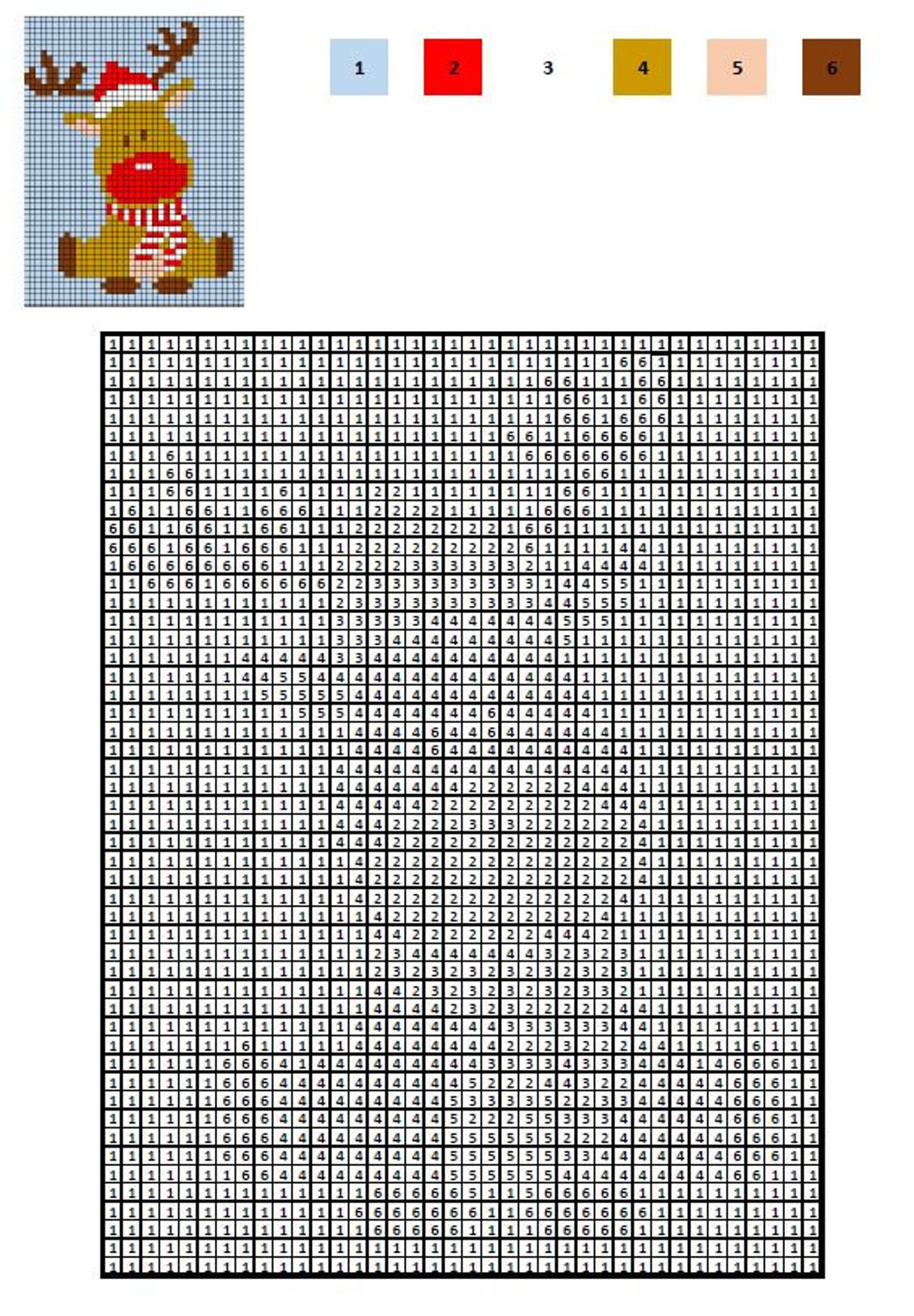 Christmas Pixel Coloring for Children _ Printable Coding Pages for Kids ...