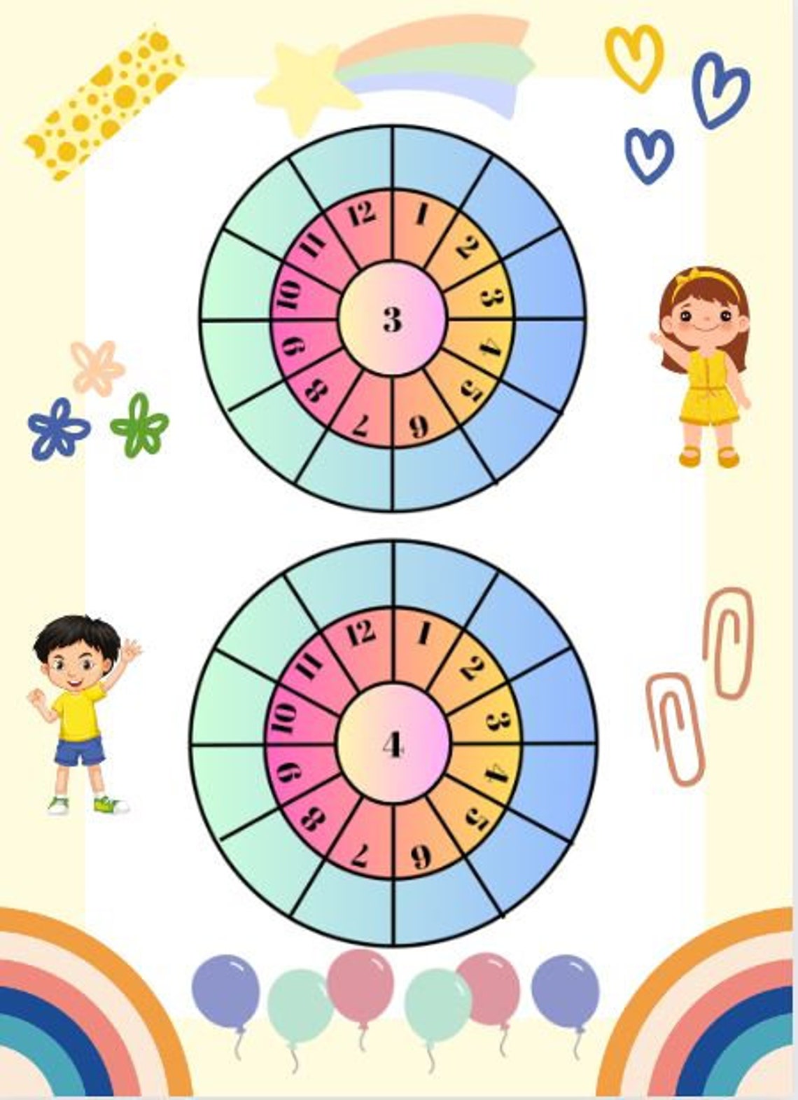 Multiplication Wheels and Worksheets, 1 to 12 Times Tables, Math ...