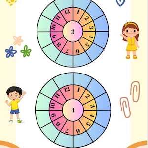 Multiplication Wheels and Worksheets, 1 to 12 Times Tables, Math ...