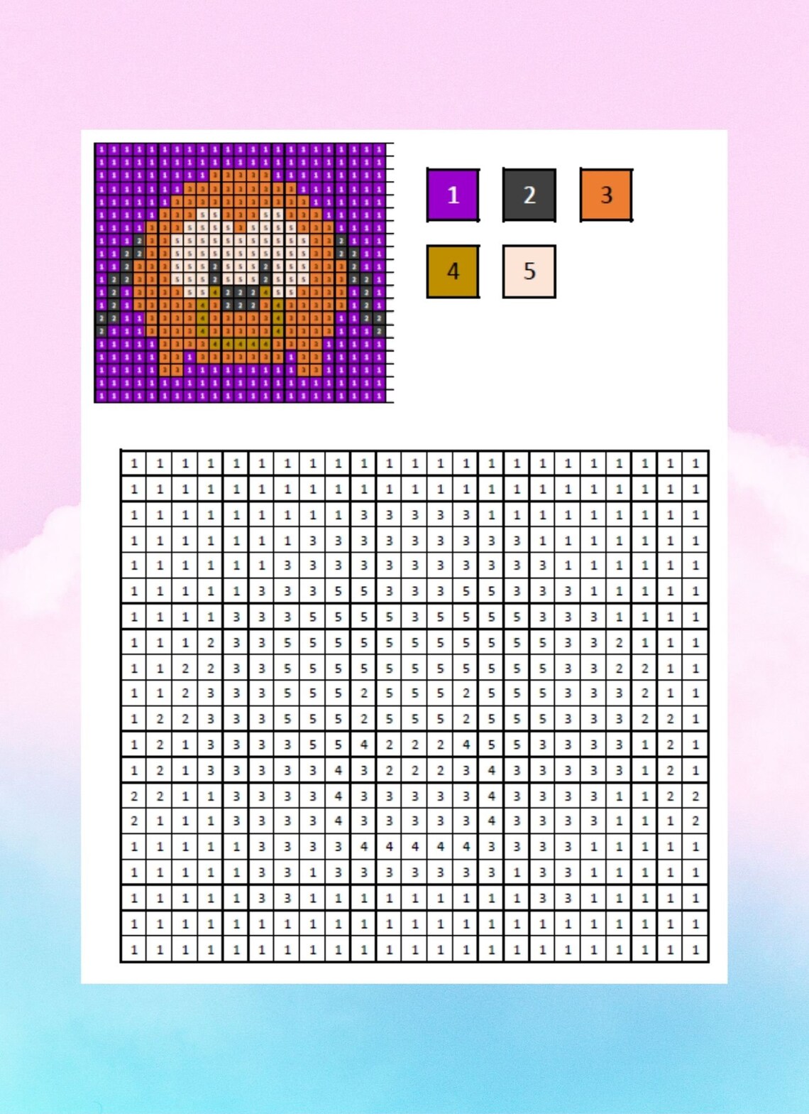 TSUM-TSUM Pixel Coloring for Children _ Printable Coding Pages for Kids ...