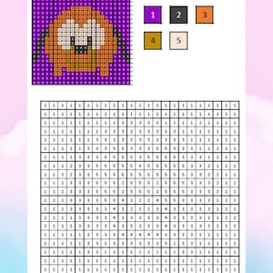 TSUM-TSUM Pixel Coloring for Children _ Printable Coding Pages for Kids ...