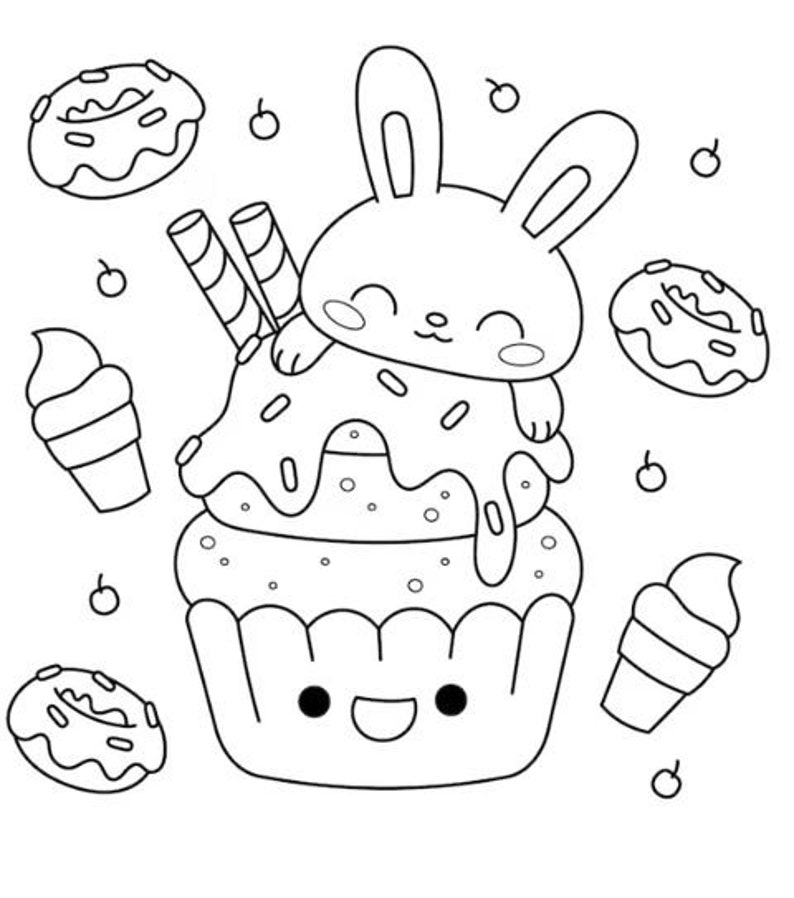 Kawaii Coloring Book | 150 Pages | Cute Coloring Pages | for Kids and ...