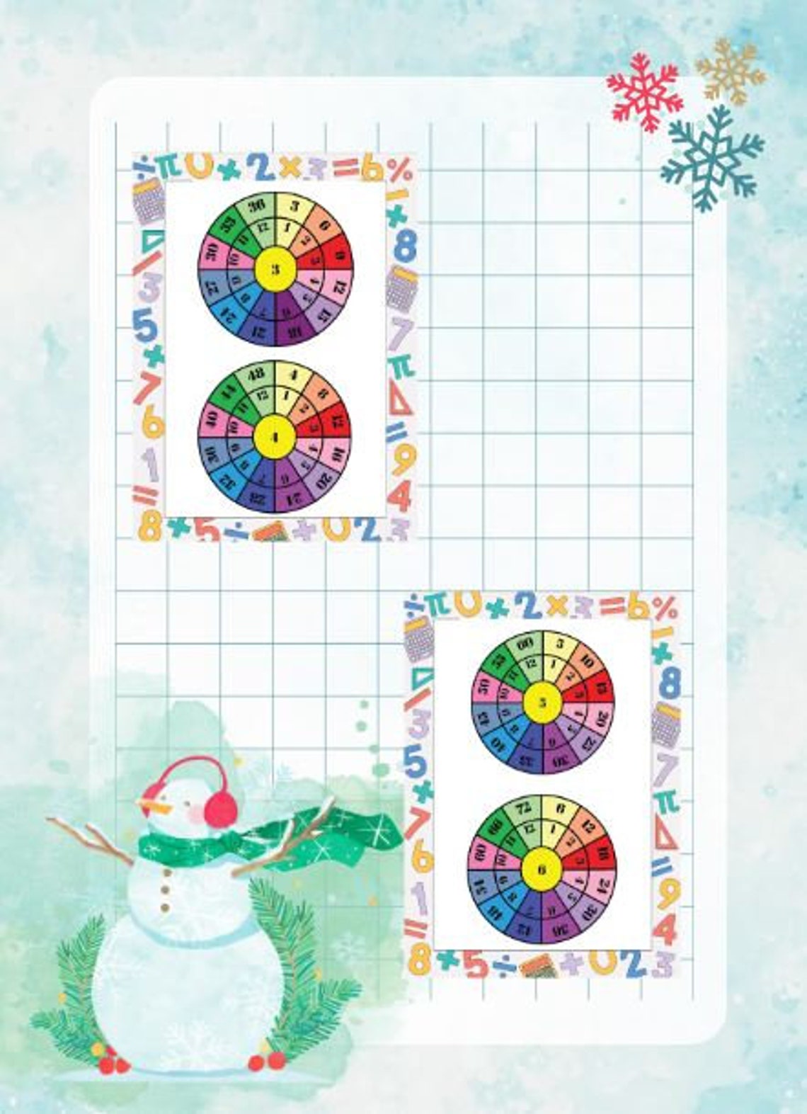 Multiplication Wheels and Worksheets, 1 to 12 Times Tables, Math ...