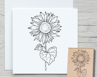 Sunflower Stamp - Etsy