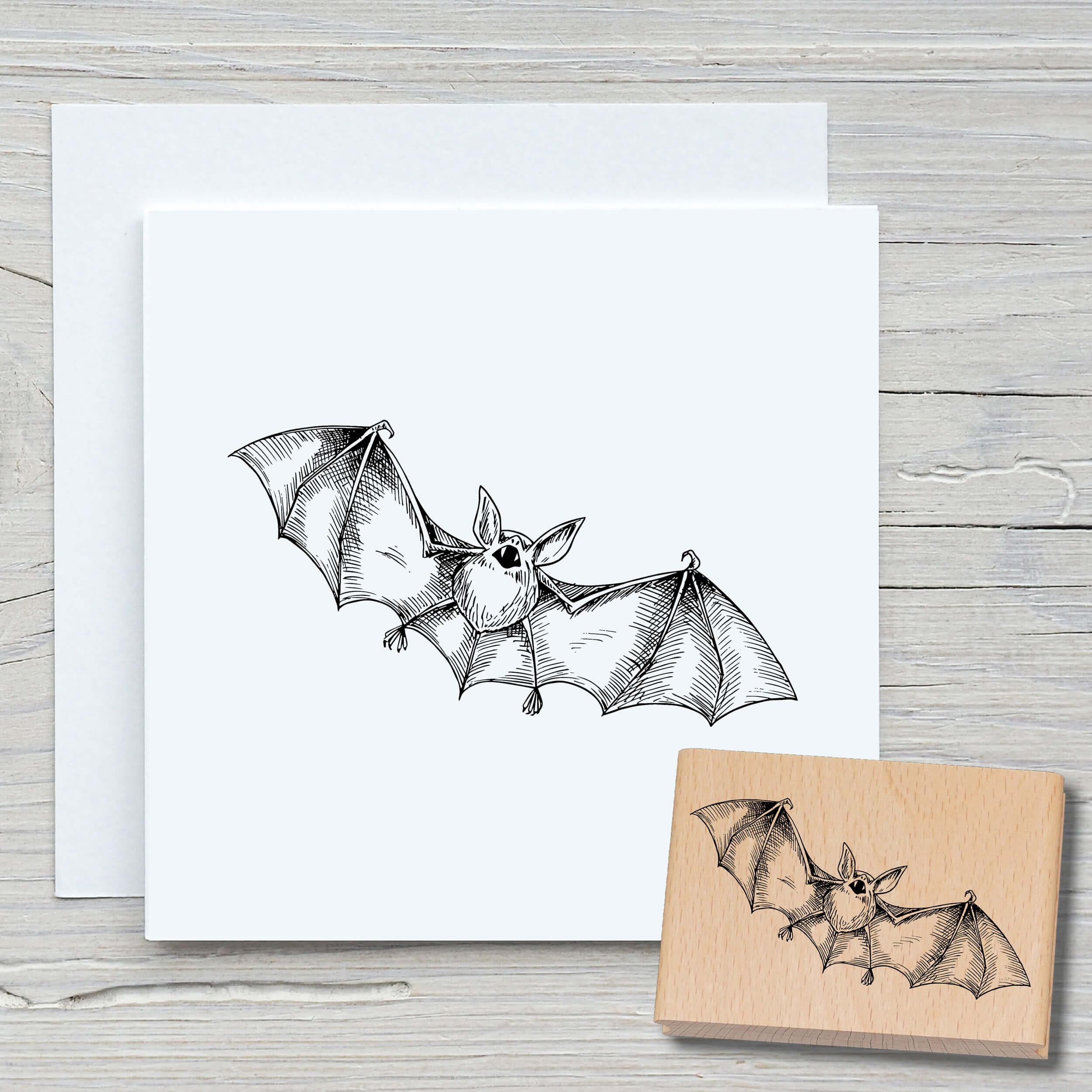 Stamp Bat DIY Motif Stamp for Making Cards Paper Fabrics - Etsy UK