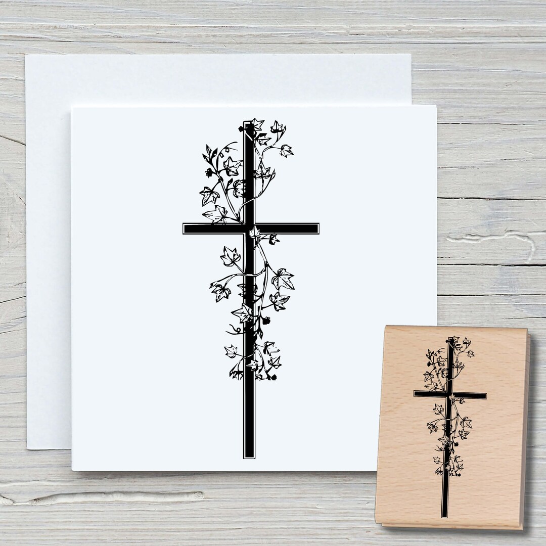 Stamp Mourning Cross 01 DIY Motif Stamp for Making Cards, Paper ...