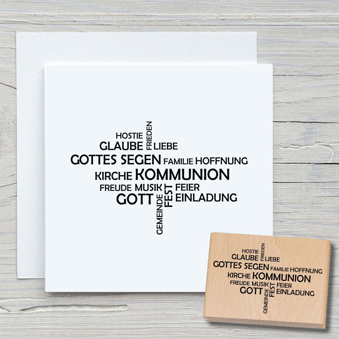 Stamp Communion Font DIY Motif Stamp for Crafting Cards - Etsy