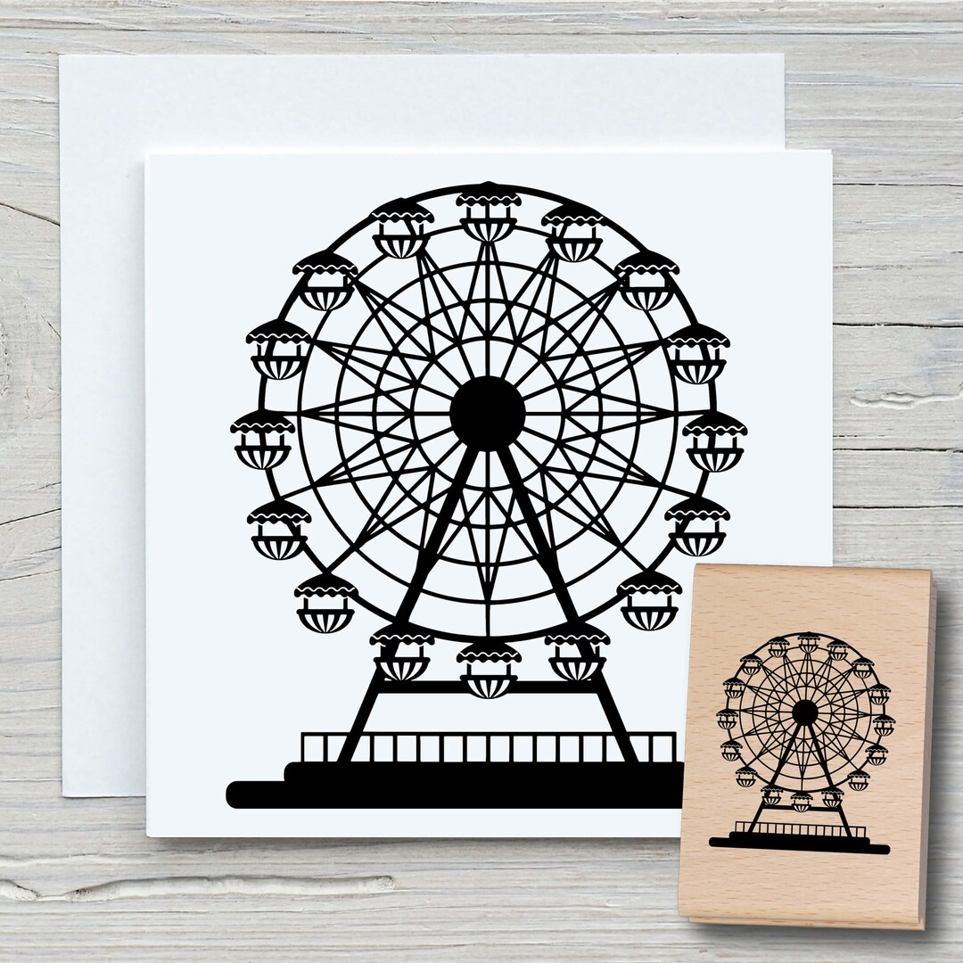 Ferris Wheel Stamp DIY Motif Stamp for Making Cards Paper - Etsy