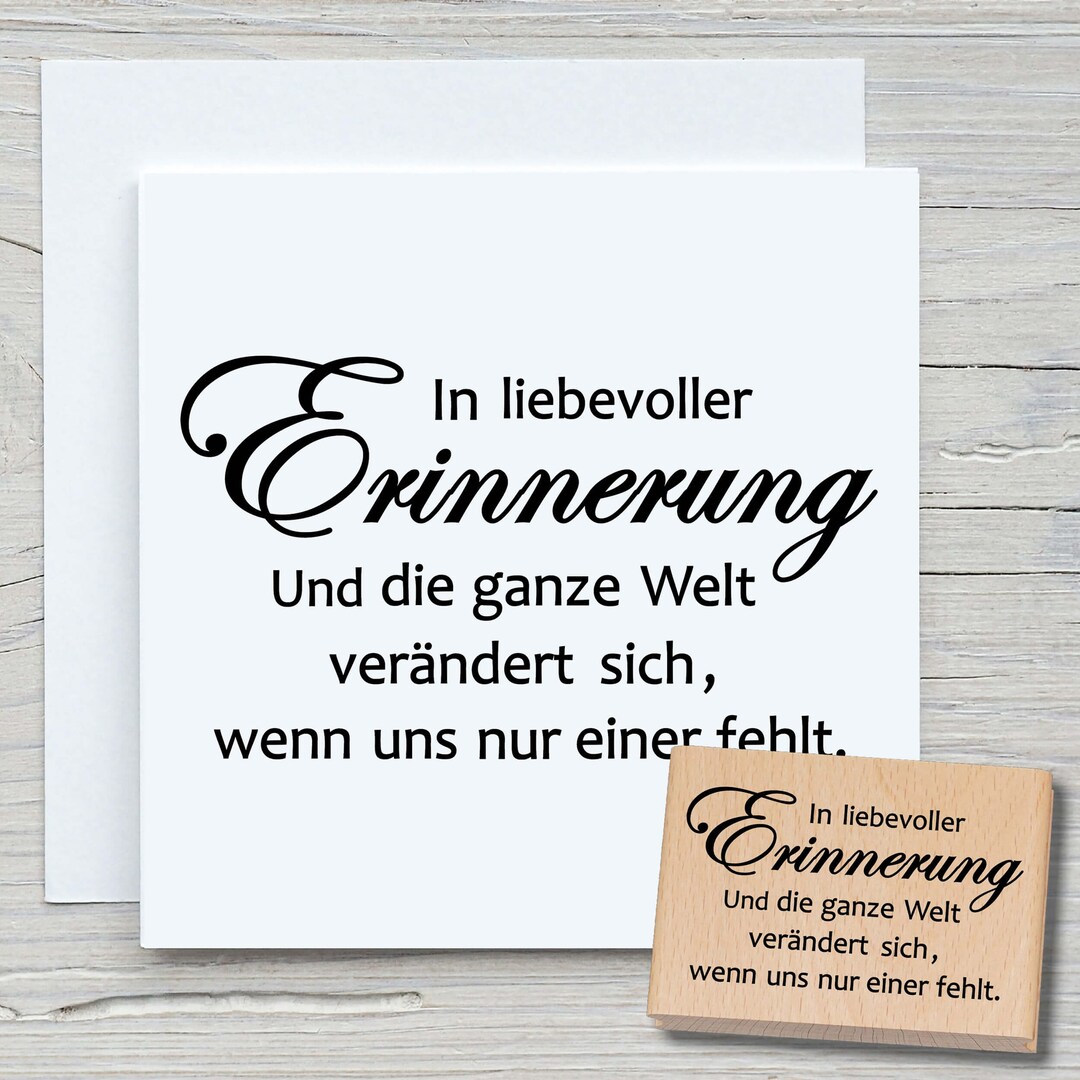 Stamp in Loving Memory DIY Motif Stamp for Making Cards, Paper, Fabrics ...