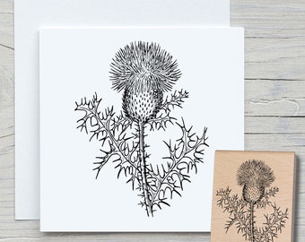 Thistle Rubber Stamp - Etsy UK