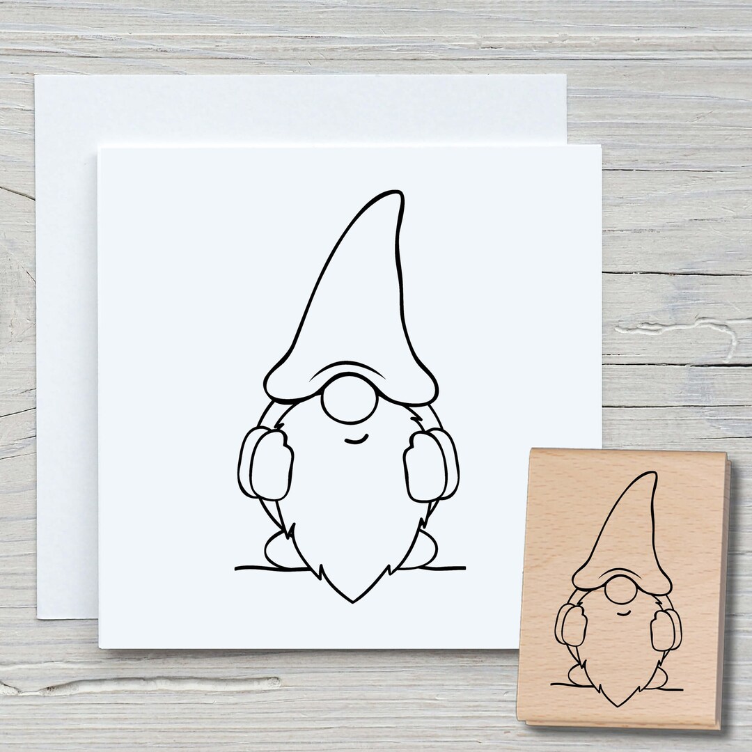 Stamp Wichtel 02 DIY Motif Stamp for Making Cards, Paper, Fabrics ...