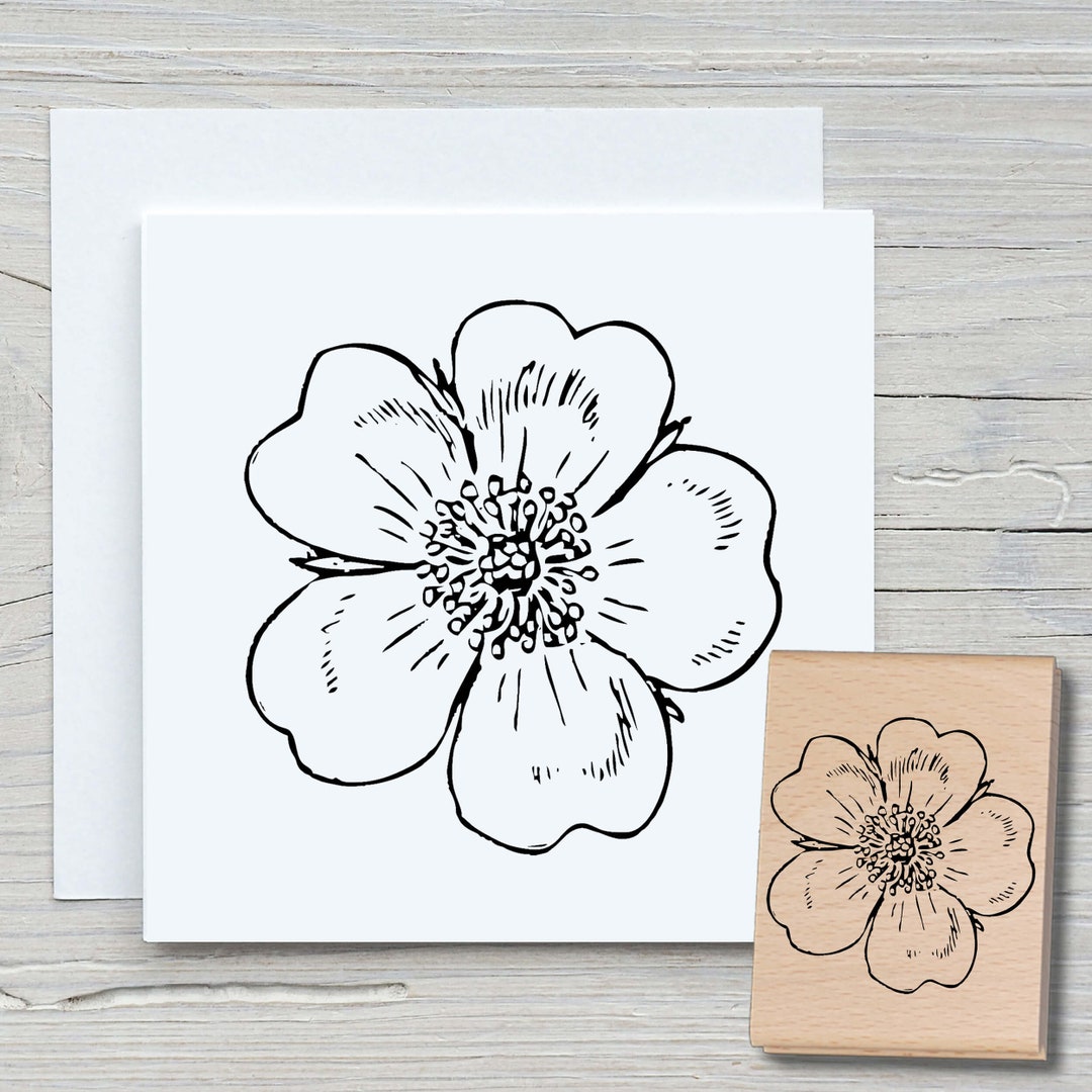 Stempel Blümeli 02 DIY Motif Stamp for Making Cards, Paper, Fabrics ...