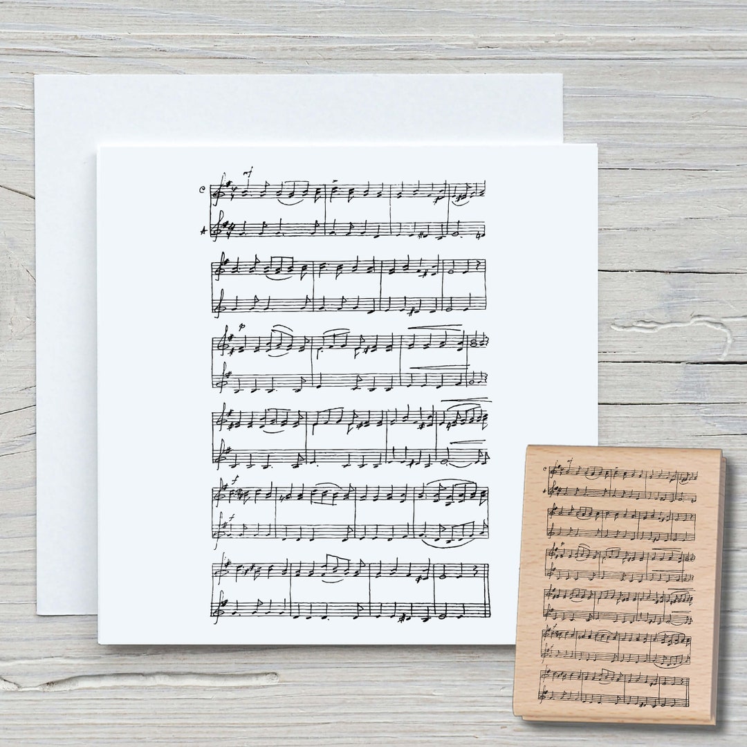 Stamp Sheet Music Background DIY Motif Stamp for Making - Etsy