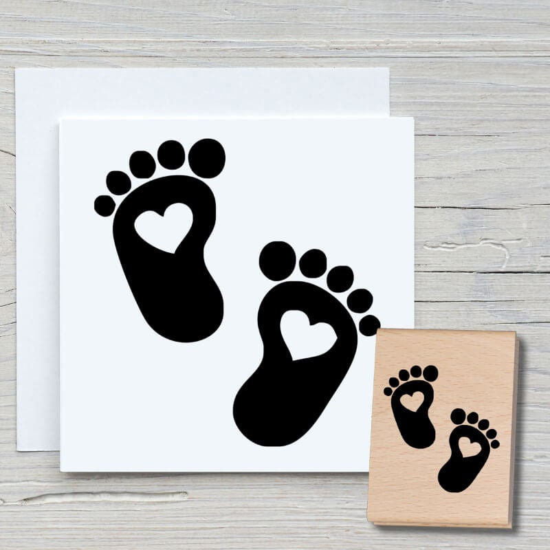 Stamp Feet DIY Motif Stamp for Crafting Cards Paper | Etsy