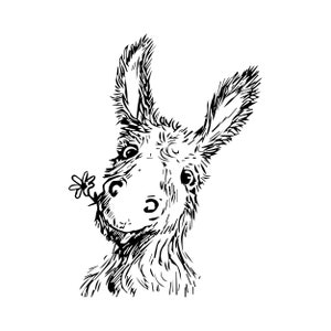 Stamp Donkey 02 DIY Motif Stamp for Crafting Cards, Paper, Fabrics ...