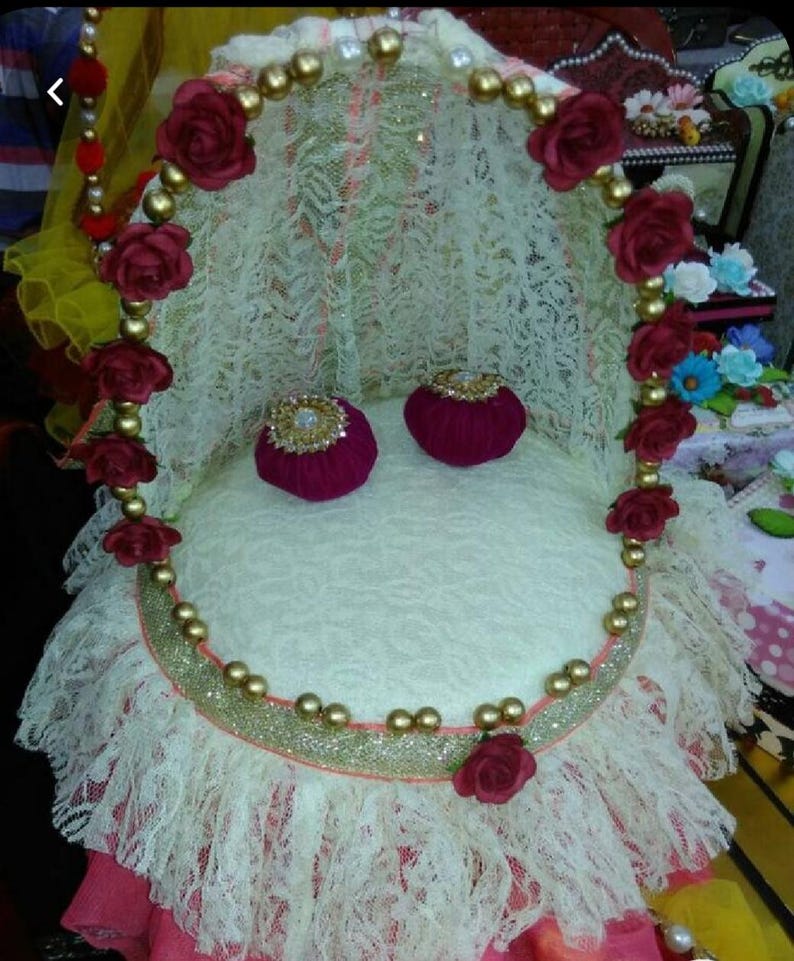 Handmade Temple Lord Krishna Aasan Krishna Sinhasan Spiritual Gift ...