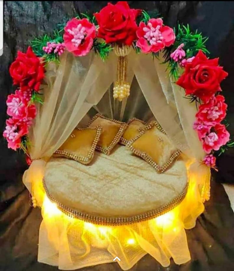 Handmade Temple Lord Krishna Aasan Krishna Sinhasan Spiritual Gift ...