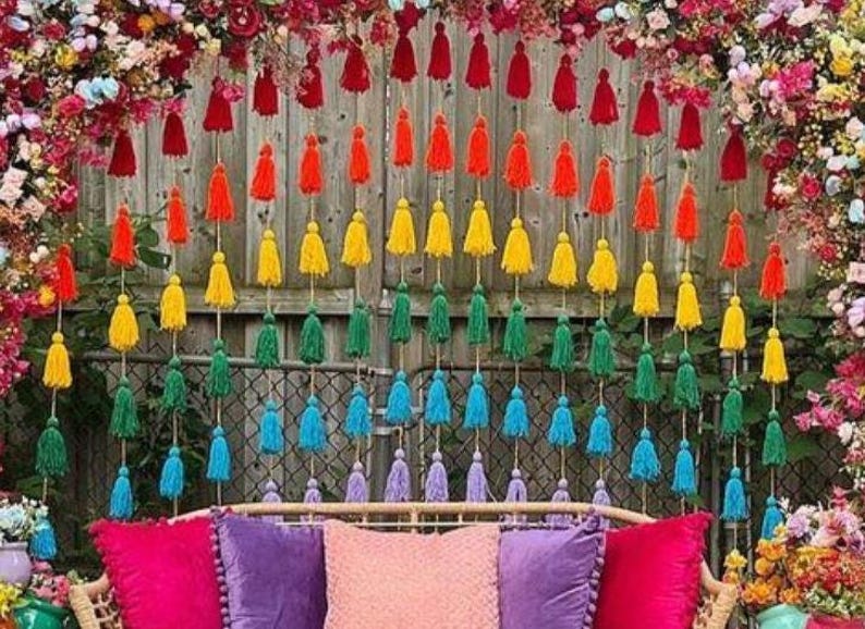 Mehndi & Haldi Decor Set – Mahendi Ceremony Backdrop Decor ...