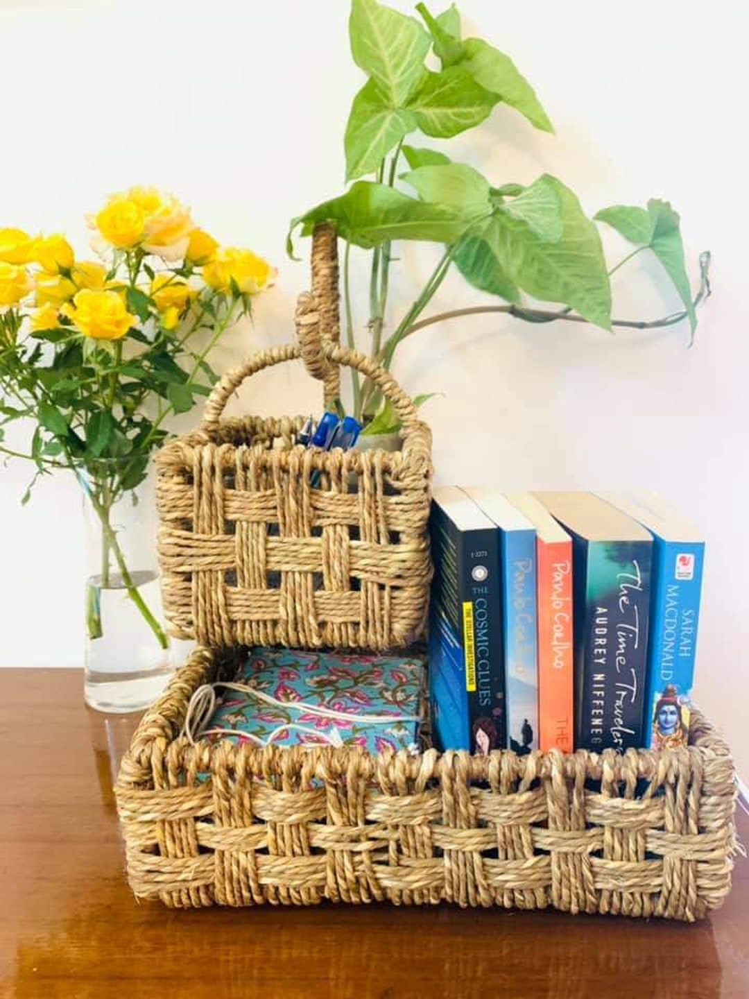 Jute Table Decor Jute Flower Decor Farmhouse Table Decor Jute - Etsy