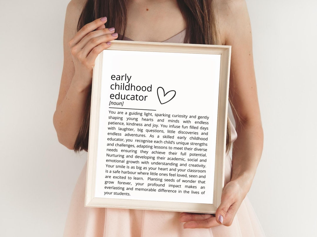Early Childhood Educator Definition Print, Teacher Gift Digital ...