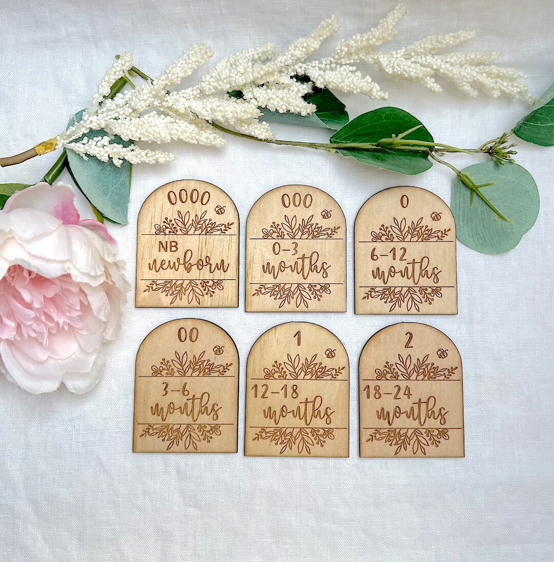 Wooden Drawer Labels for Baby Clothes, Engraved Wooden Closet Tags ...