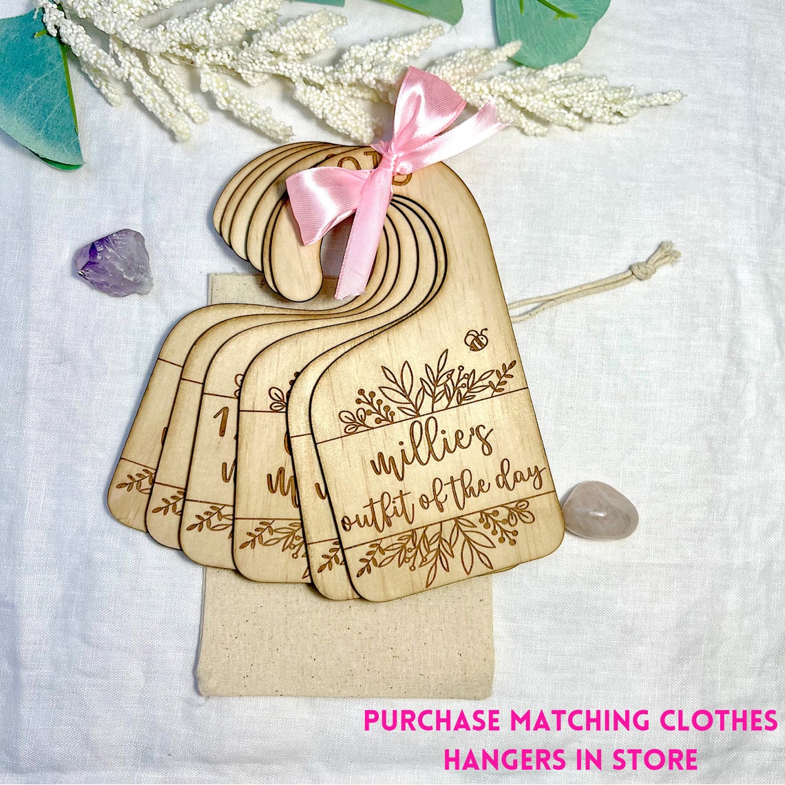 Wooden Drawer Labels for Baby Clothes, Engraved Wooden Closet Tags ...