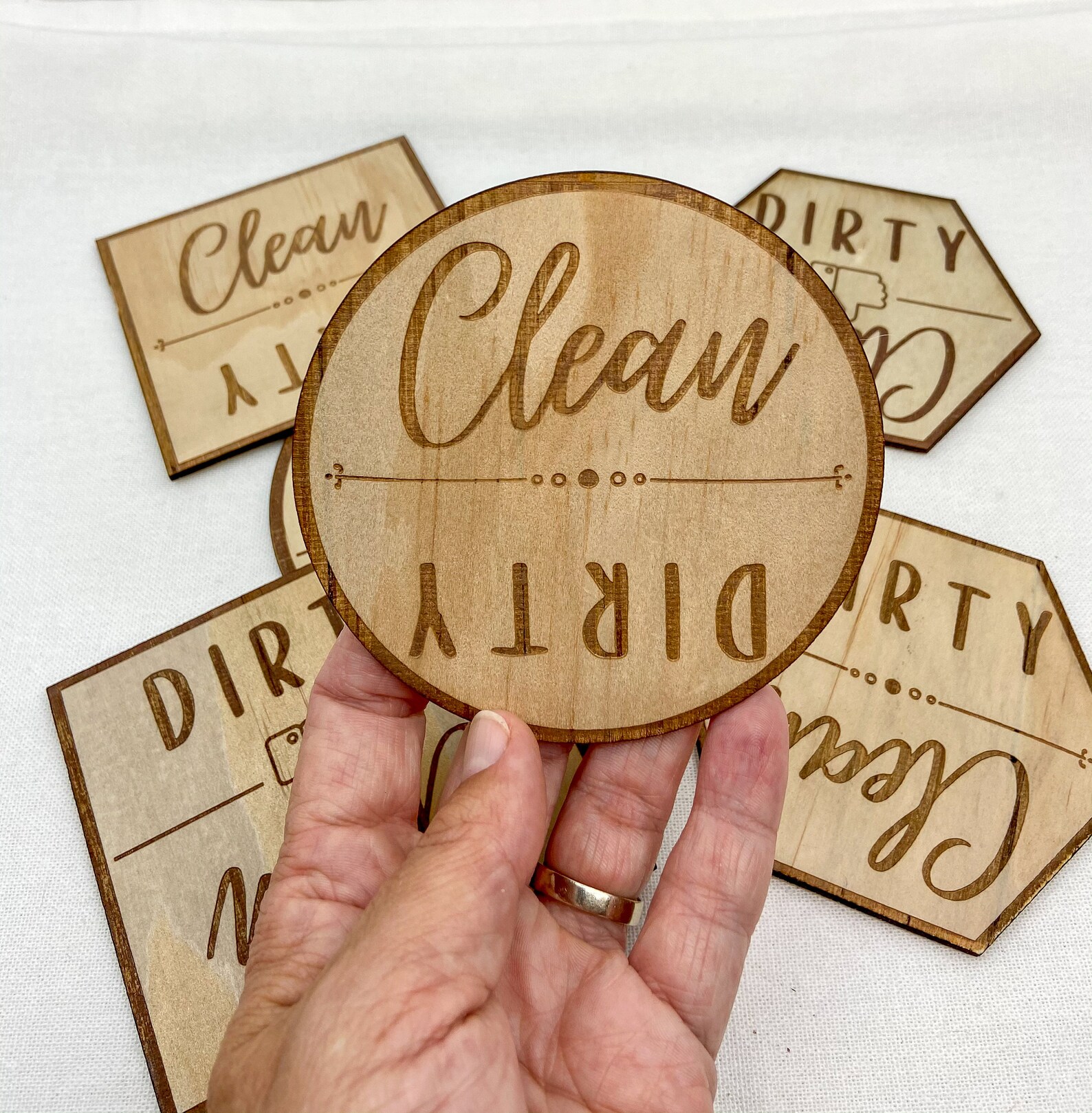 Wooden Dishwasher Clean Dirty Sign Engraved Dishwasher - Etsy