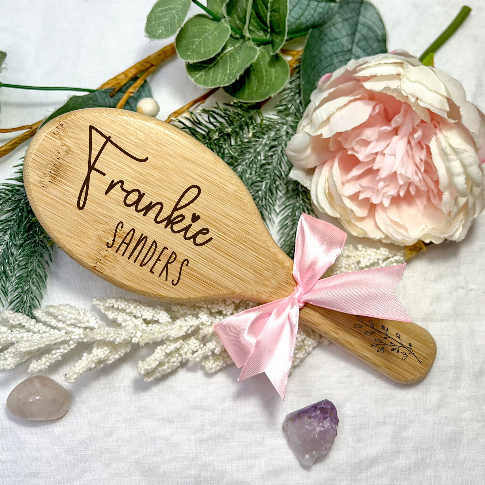 Personalised Engraved Wooden Hairbrush Personalised Gift for - Etsy