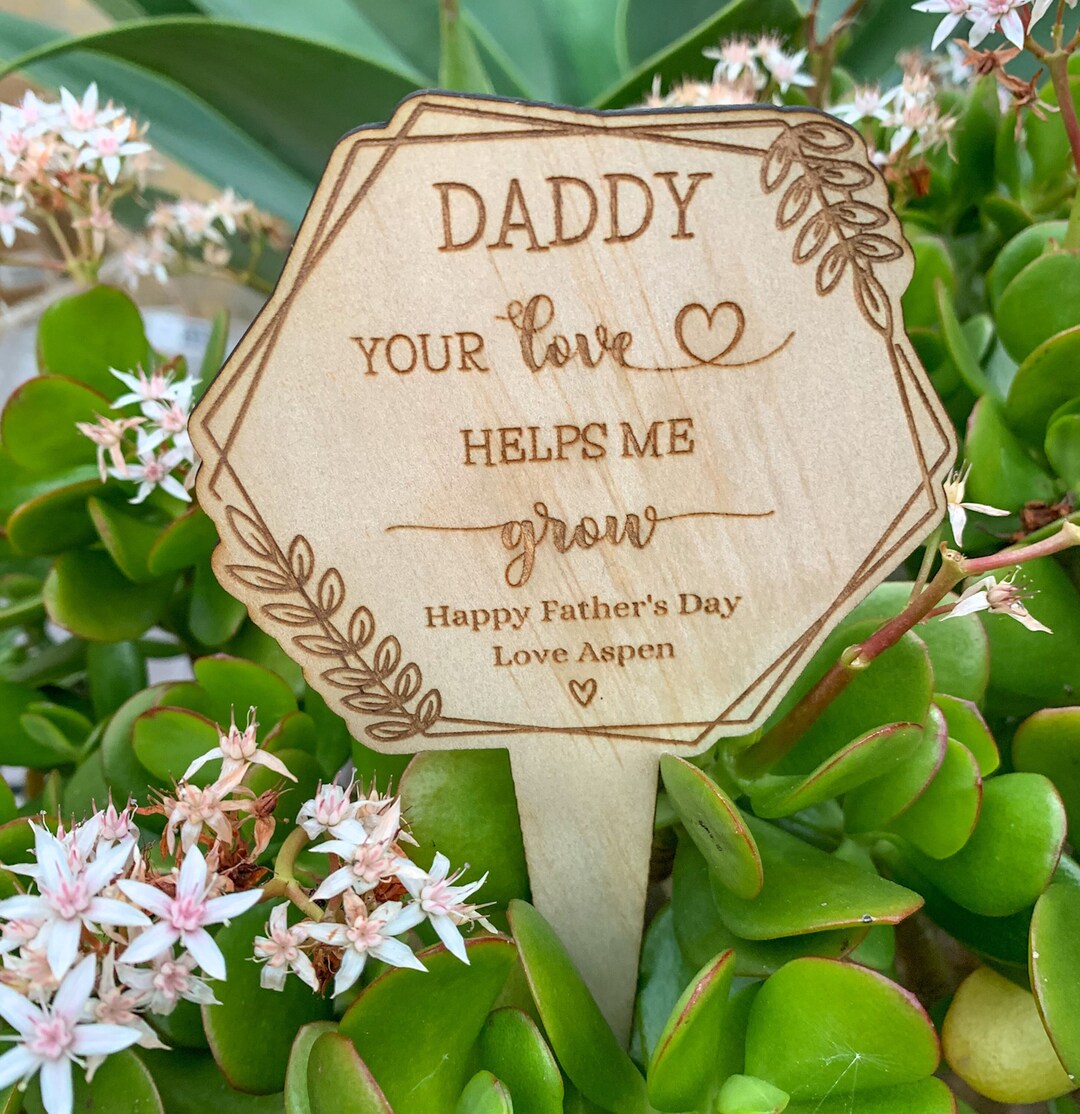Father's Day Plant Marker, Personalised Father's Day Gift for Dad ...