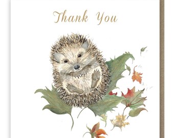 Thank You Card Thank You Hedgehog Thank You Card Hedgehog - Etsy UK