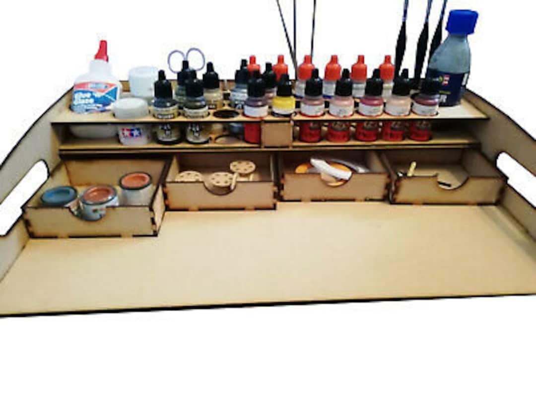 Workstation With Drawers AK Paint Pots Built Ready to Use! - Etsy