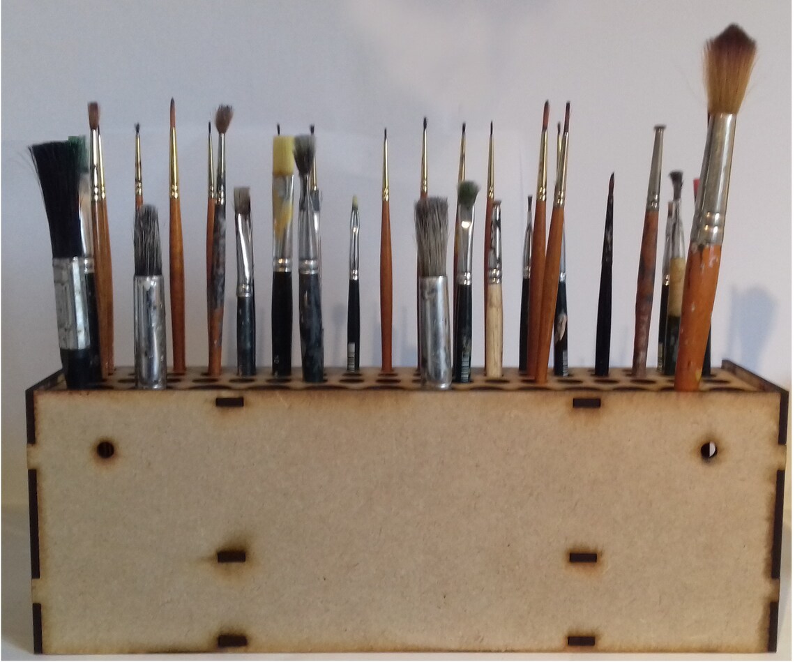 Brush Holder Paintbrush Holder Stand 67 Paint Brushes Wall Mount or ...