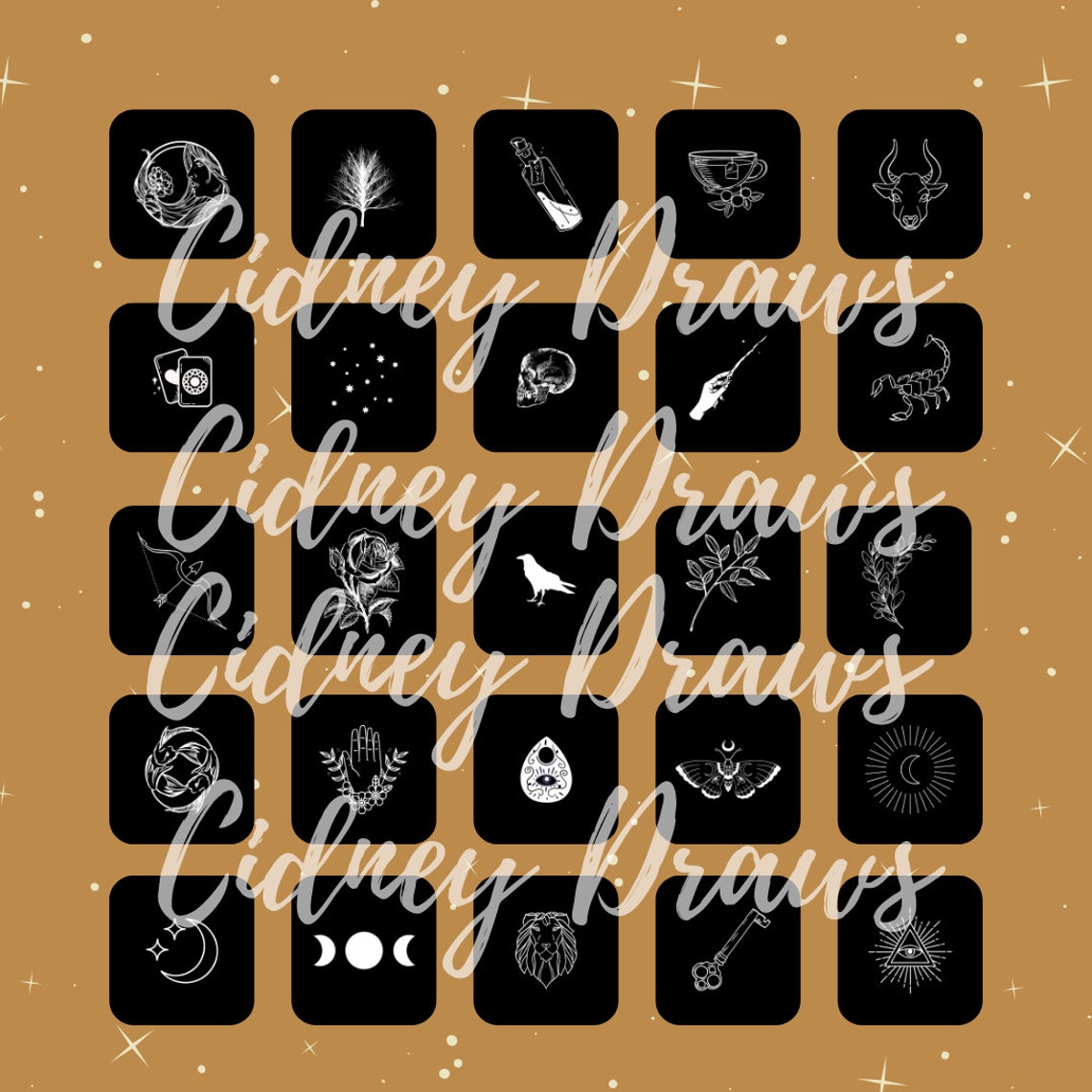 Witchy Theme App Icon Pack 45 App Pack | Etsy