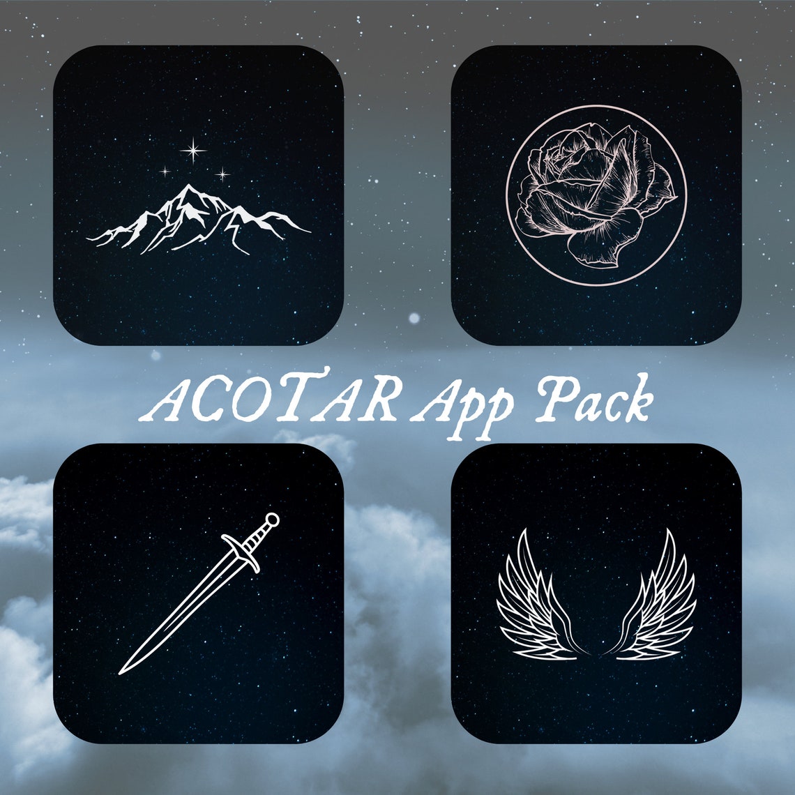 ACOTAR Aesthetic App Icon Pack | 90+ App Covers - Etsy