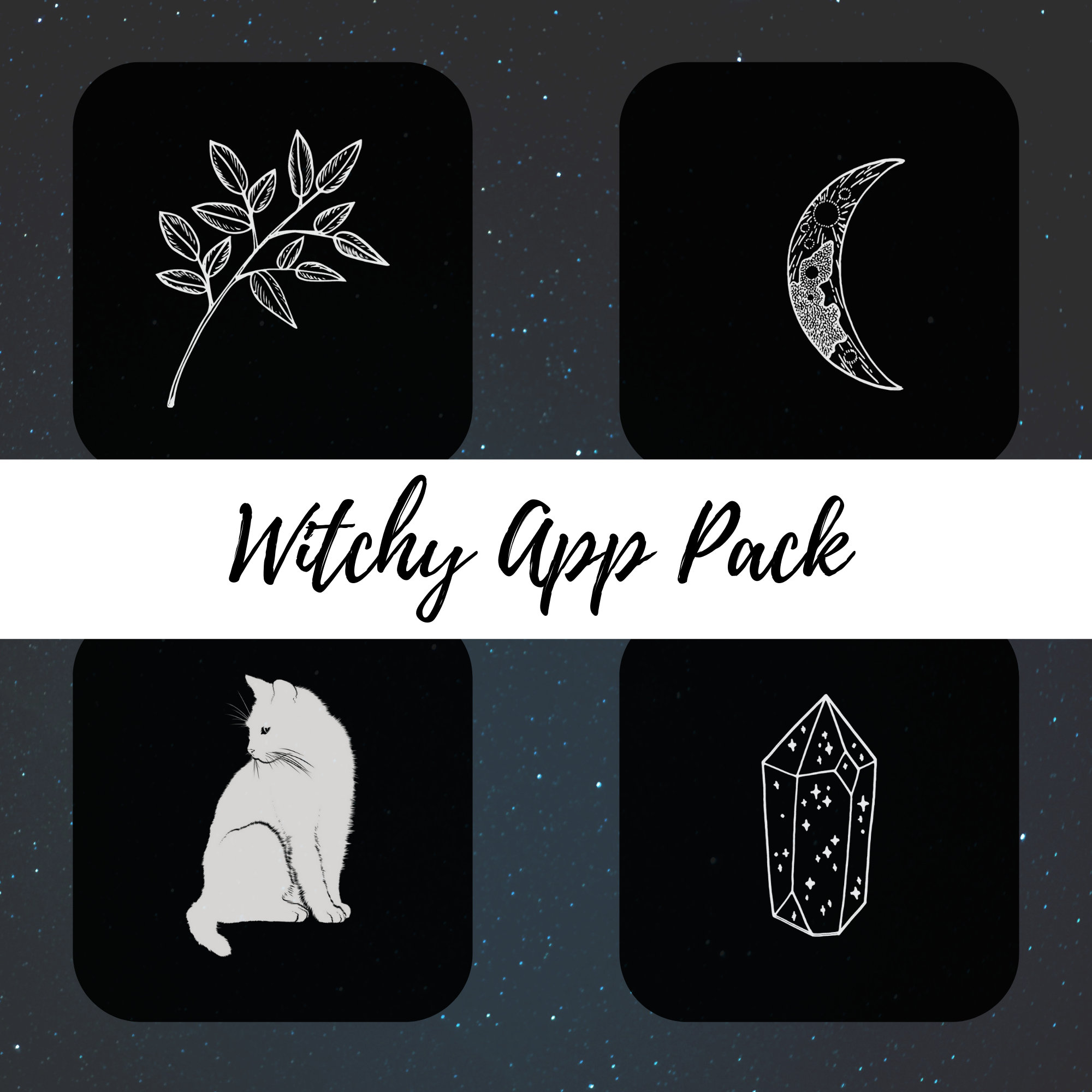 Witchy Theme App Icon Pack 45 App Pack | Etsy Ireland