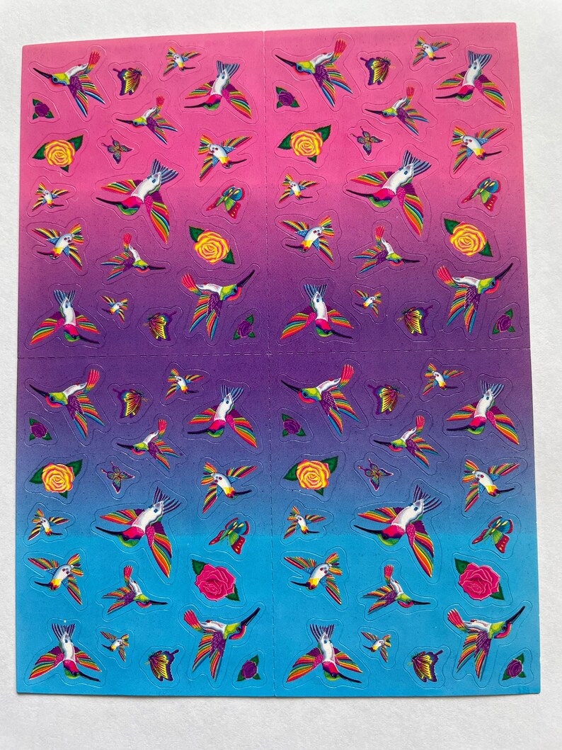 Lisa Frank Stickers Hummingbird - Etsy
