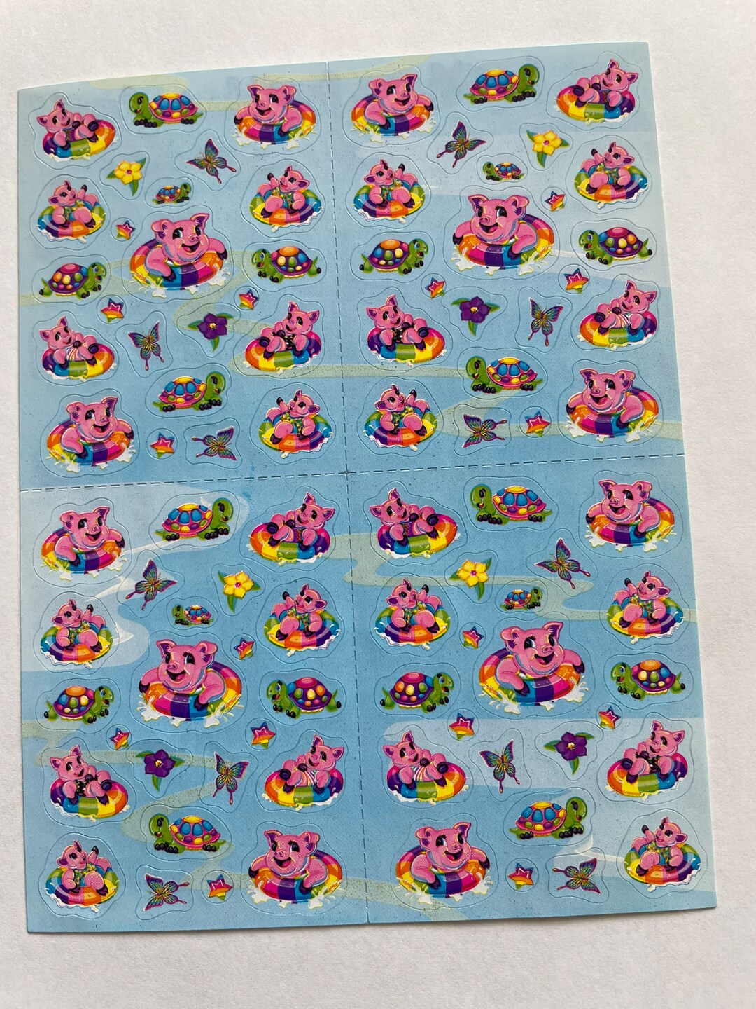 Lisa Frank Stickers Swimming Pigs - Etsy