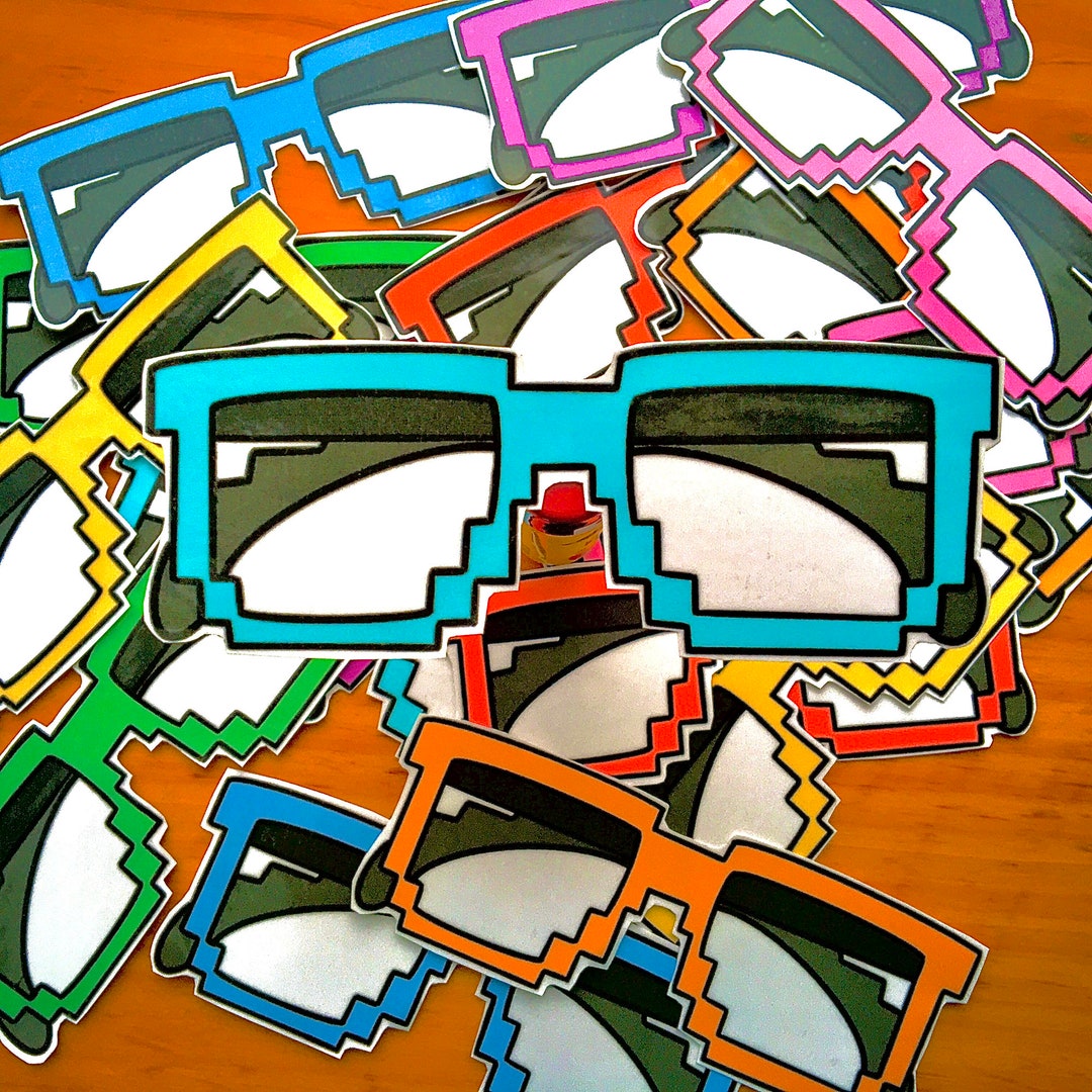 Minecraft Sunglasses Waterproof Single Sticker or Sticker Pack - Etsy