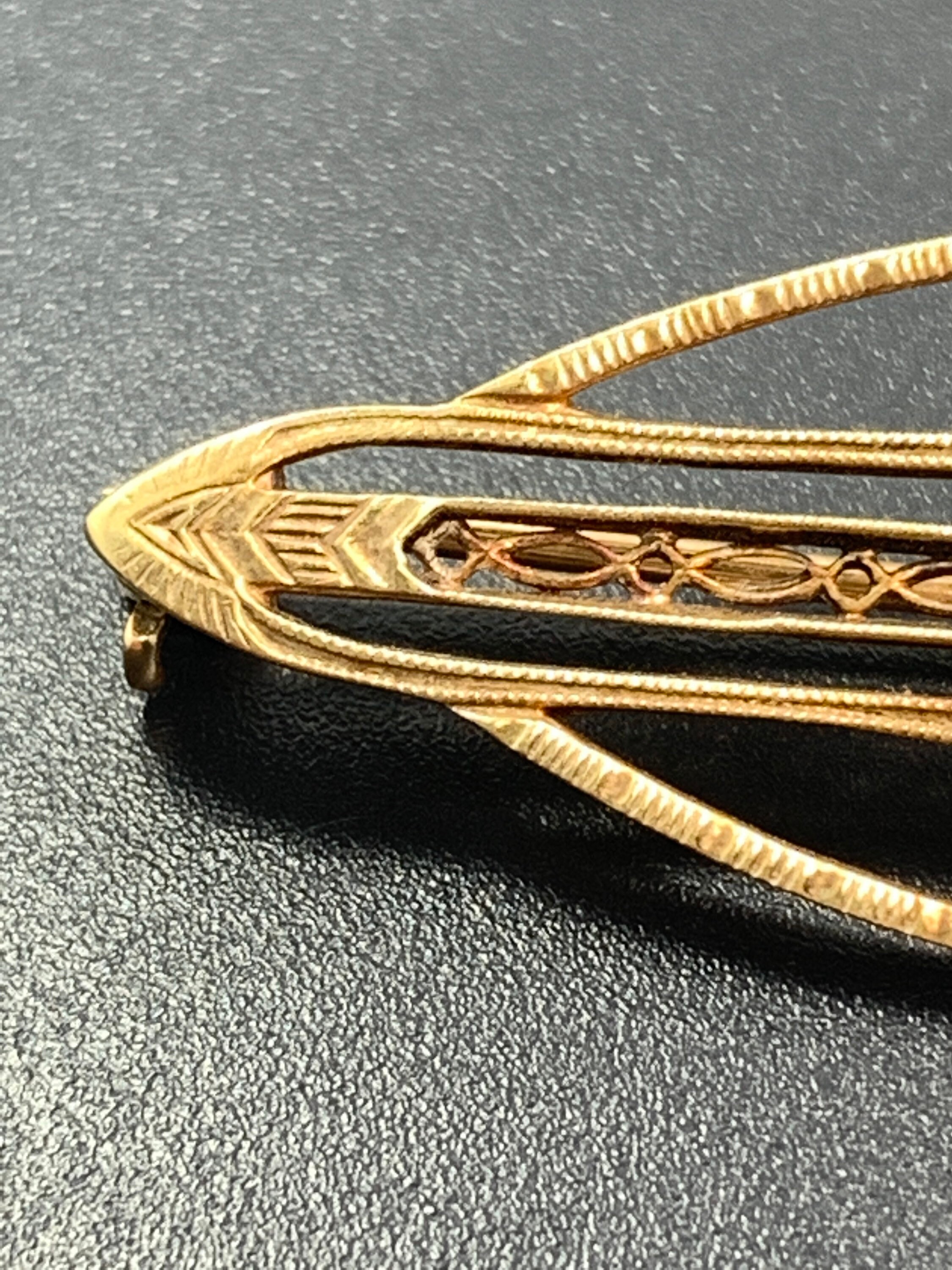 Antique Seed Pearl Bar Pin 14kt Yellow Gold - Etsy