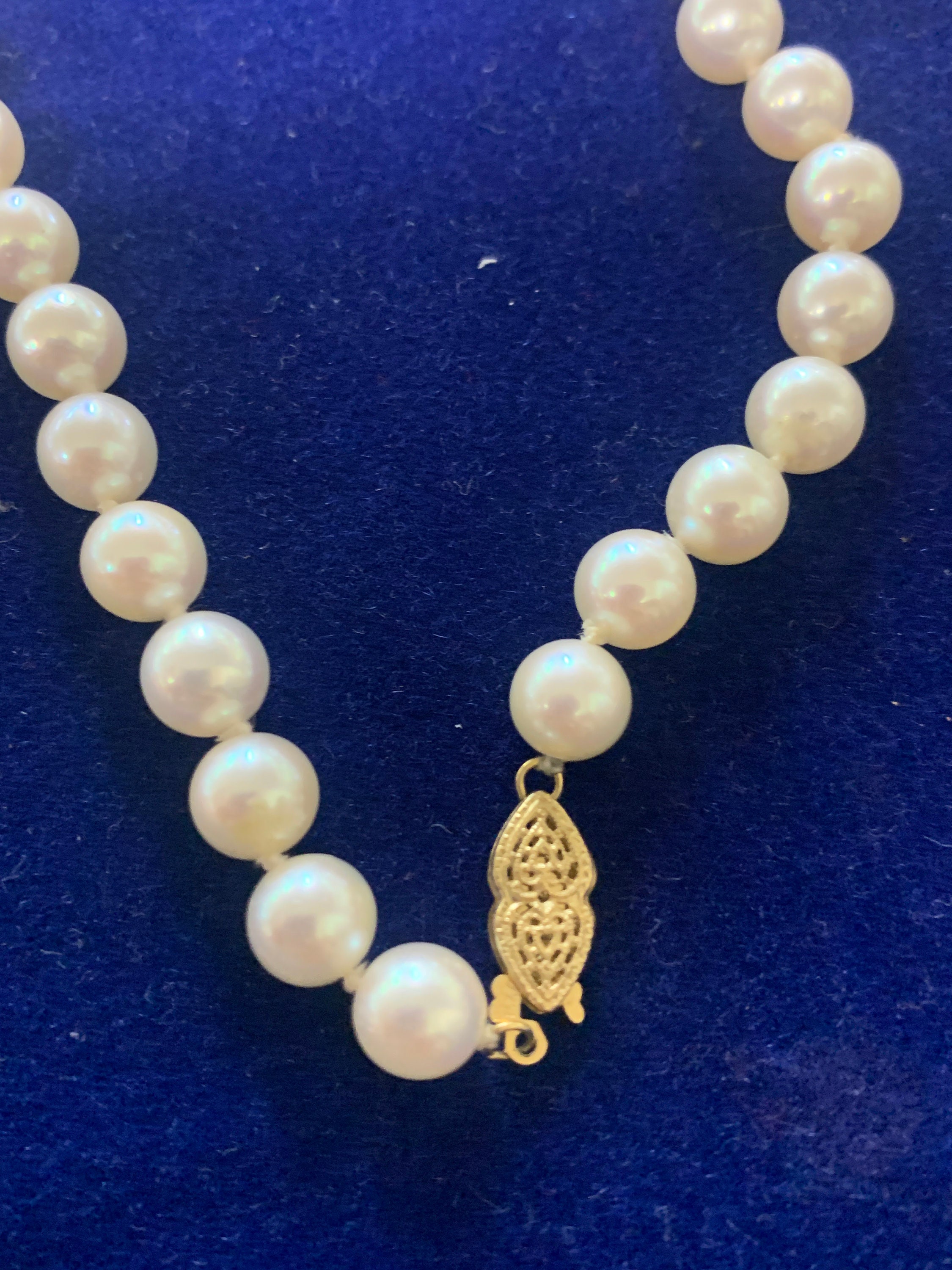 14kt Yellow Gold Freshwater Pearl Strand Necklace Etsy