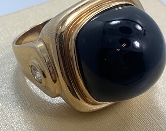 Gold Men Onyx Ring - Etsy