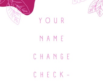 NAME CHANGE CHECKLIST, Wedding Checklist, Change My Name, Newly Married ...